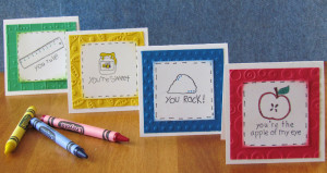 Mini-Stamped Classroom Cards