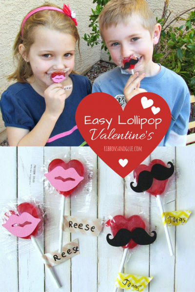 Mustaches and Lips Valentine Lollipops